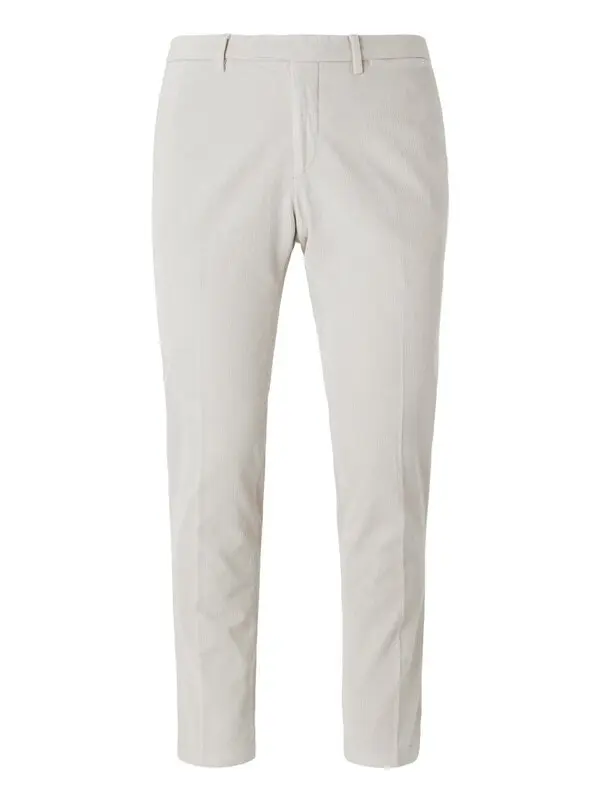 Boglioli Straight-leg Cotton-blend Corduroy Suit Trousers - Neutrals