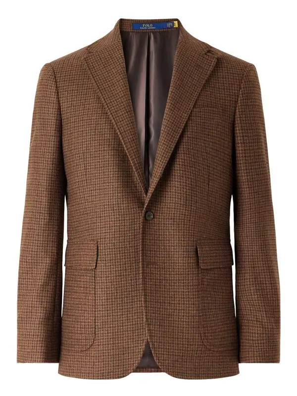 Polo Ralph Lauren Checked Wool-blend Blazer - Brown
