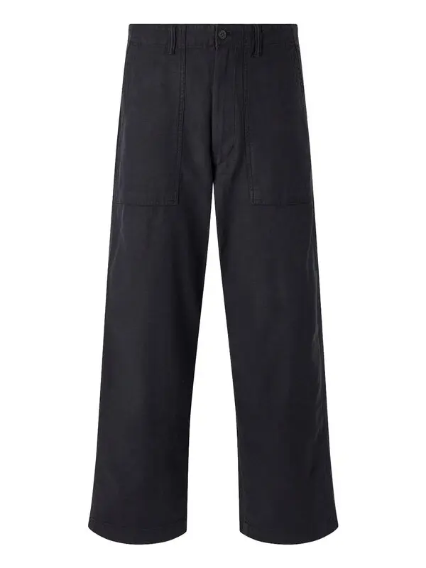Polo Ralph Lauren Wide-leg Cotton-canvas Trousers - Black