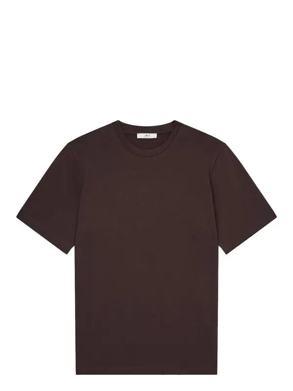 Mr P. Silk And Cotton-blend T-shirt - Brown