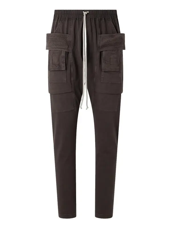 Rick Owens Creatch Tapered Cotton-jersey Sweatpants - Brown