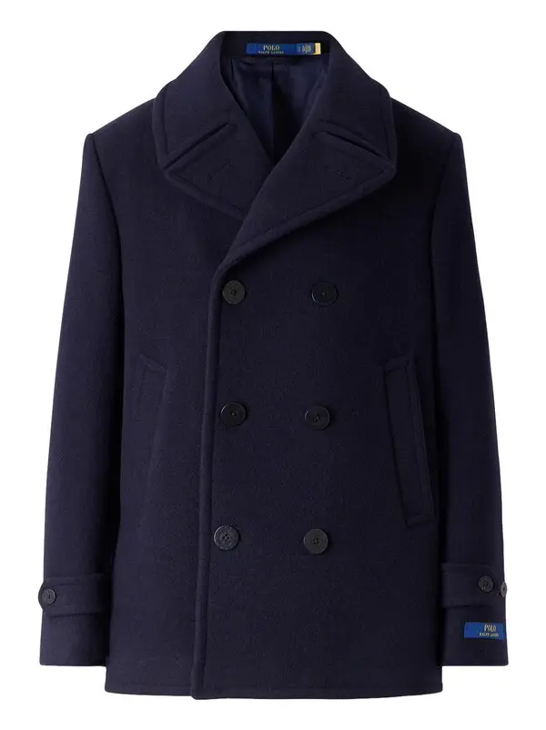 Polo Ralph Lauren Double-breasted Flannel Coat - Blue