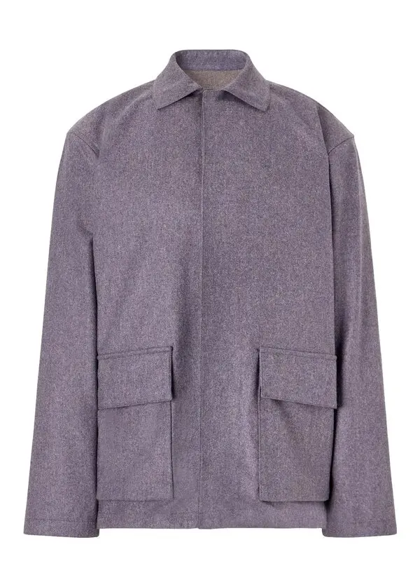 Caruso Wool And Cashmere-blend Jacket - Purple