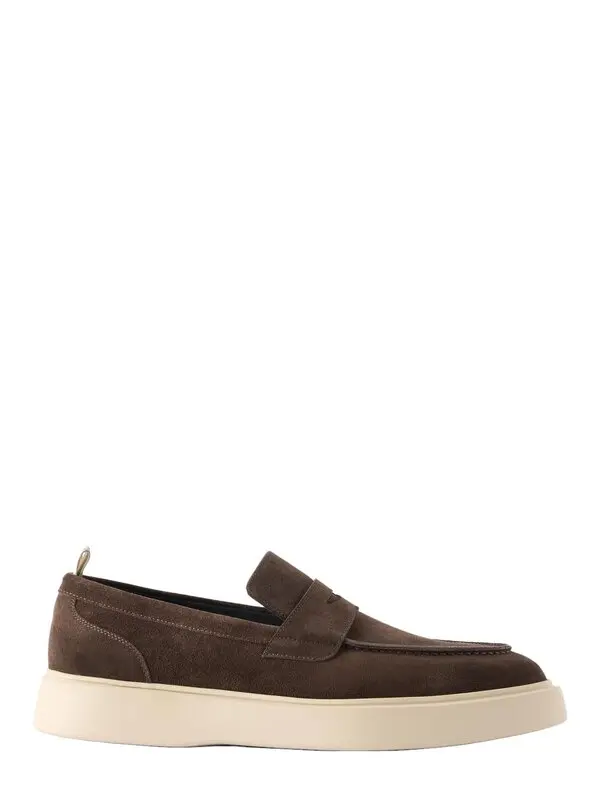 Officine Creative Frame 001 Suede Loafers - Brown