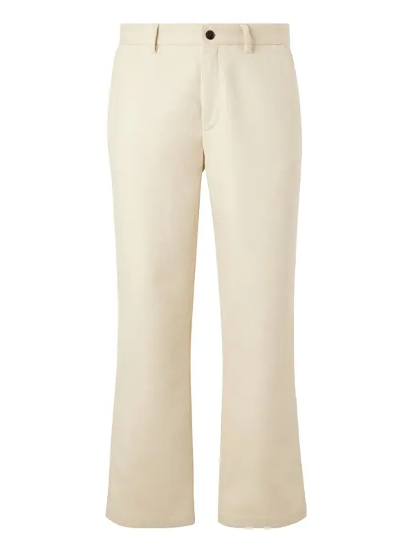 Mr P. Straight-leg Cotton And Cashmere-blend Twill Trouser - Neutrals