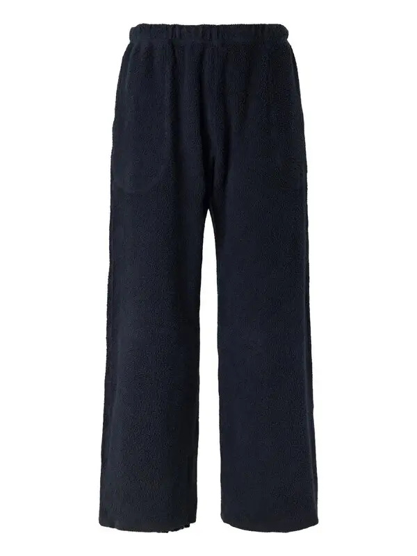 LES TIEN Straight-leg Cotton-fleece Sweatpants - Black