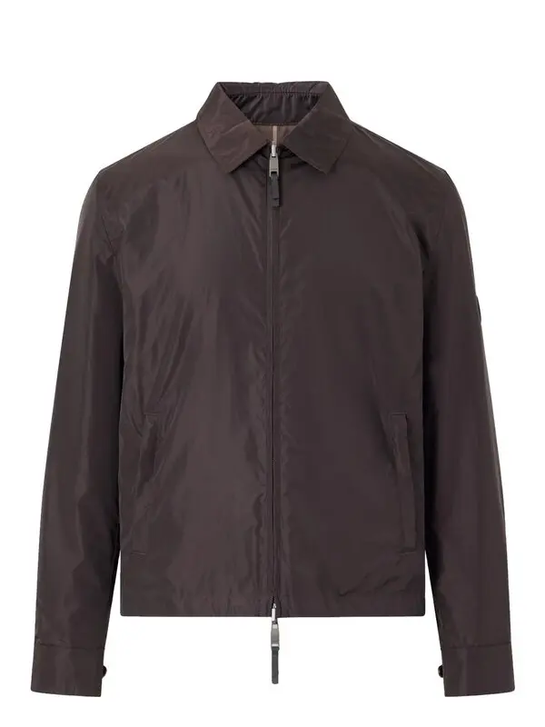 Burberry Logo-appliquéd Shell Jacket - Brown