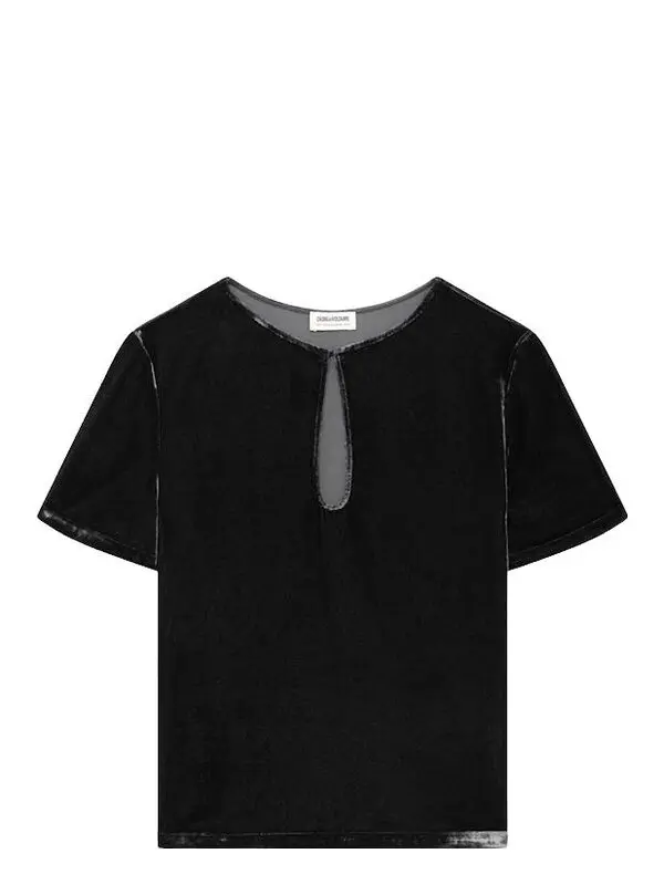 Zadig&Voltaire Tchai Velvet Top - Anthracite