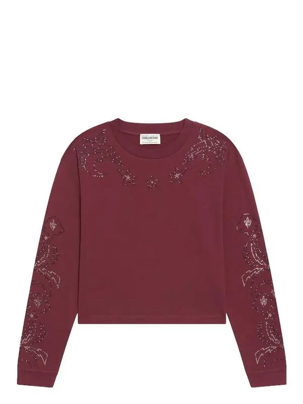 Zadig&Voltaire Iona Embellished T-shirt - Cherry