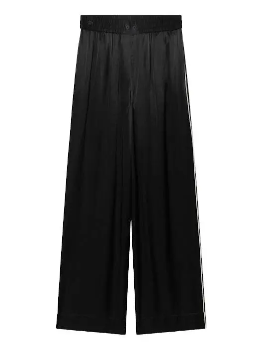 Zadig&Voltaire Satin Pajama Pants - Black