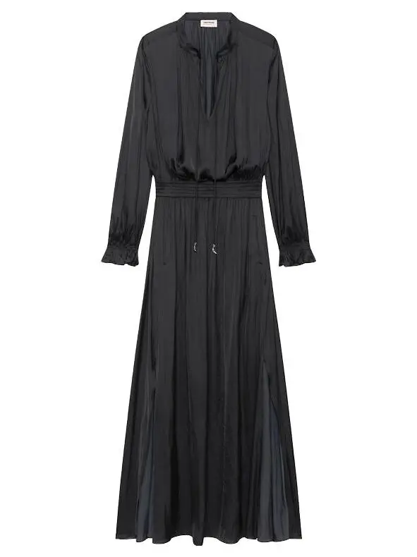 Zadig&Voltaire Rayado Satin Dress - Black