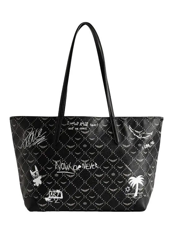 Zadig&Voltaire Z Shopper Arty Tag Bag - Black