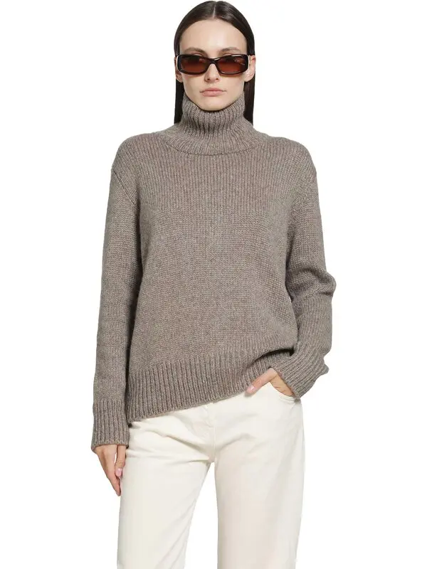 THE ROW Plira Turtleneck Sweater - Grey
