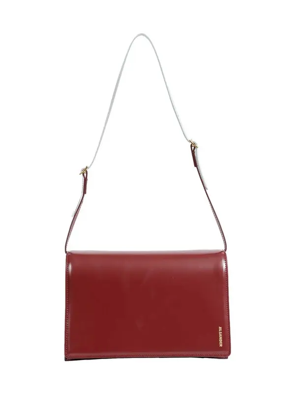 JIL SANDER File Small Leather Bag - Red