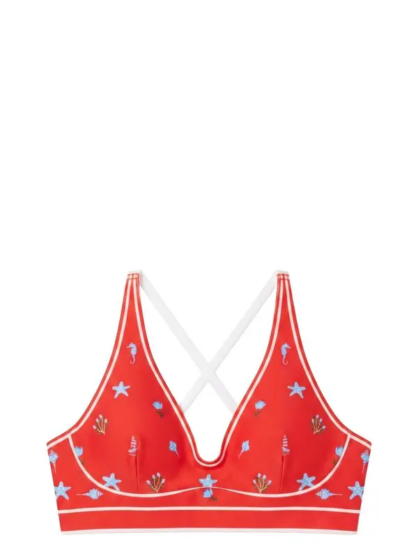 JESSIE ZHAO NEW YORK Tides Sports Bra - Red