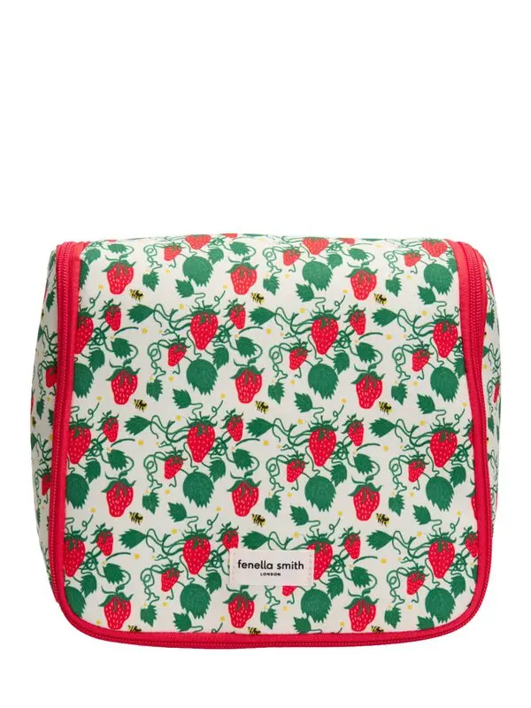 FENELLA SMITH Strawberry Daze Lyla Hanging Washbag - Red