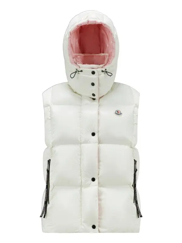 Moncler Luzule Hooded Down Vest - White