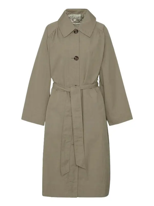 Barbour Garbo Showerproof Trench Coat - Gray
