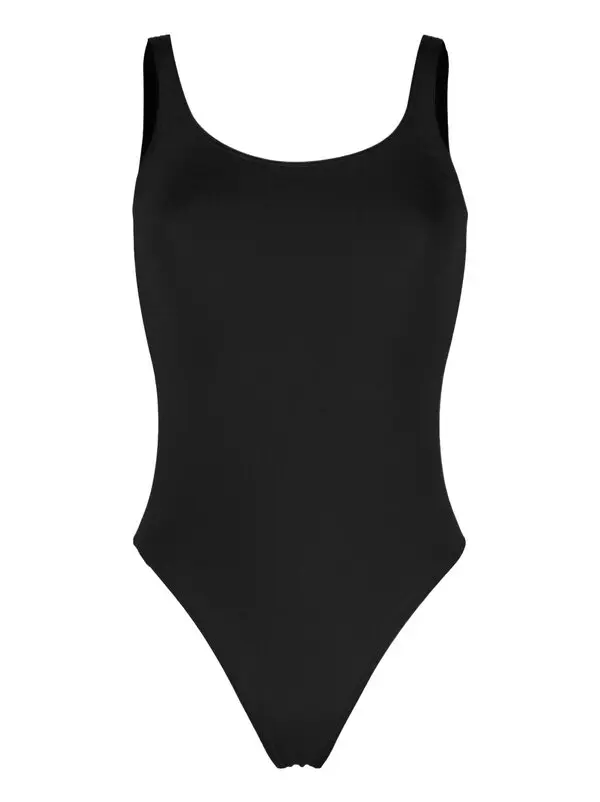 Wolford Stretch Knit U-neck Bodysuit - Black