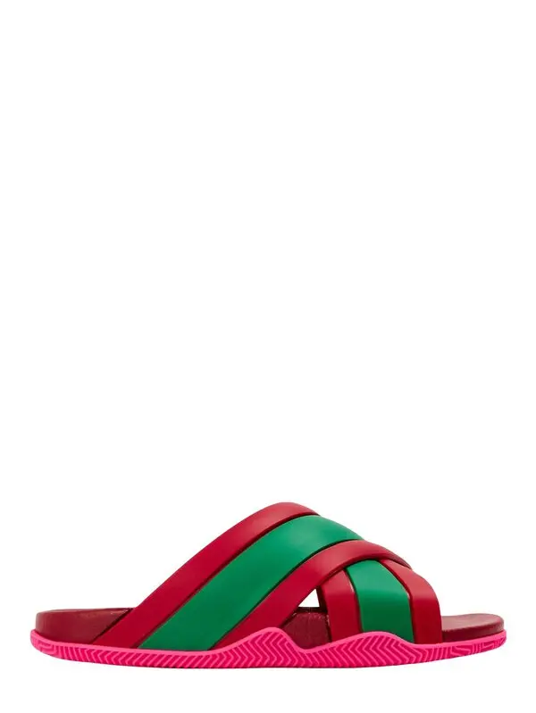 Gucci Cross Over Slides - Red
