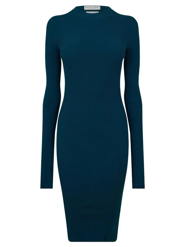 Bottega Veneta Smock Midi Dress - Blue
