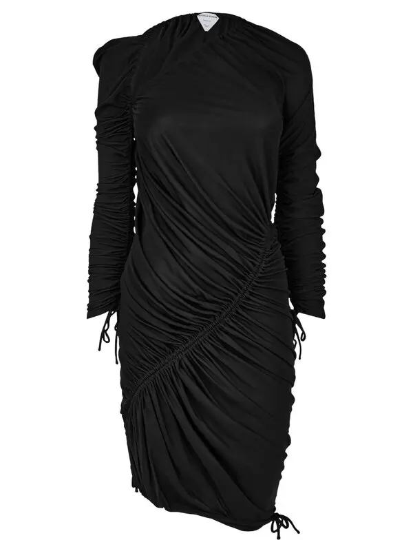 Bottega Veneta Textured Shift Dress - Black
