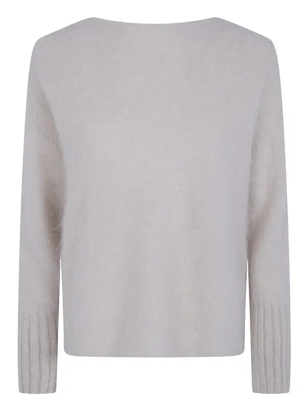 Antonelli Firenze Boat-neck Alpaca Sweater - Lightbeige