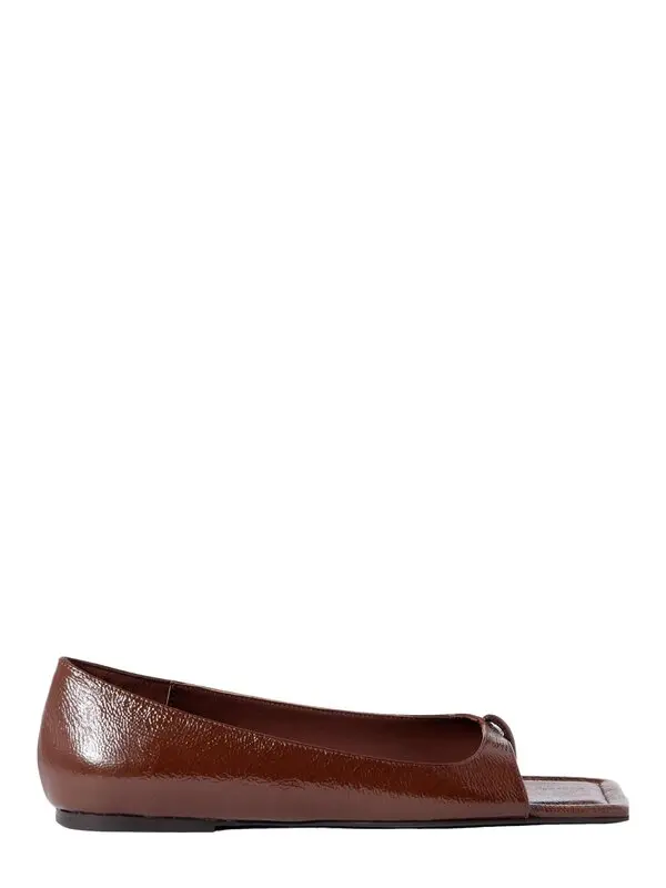 ST. AGNI Crinkled Patent-leather Pumps - No