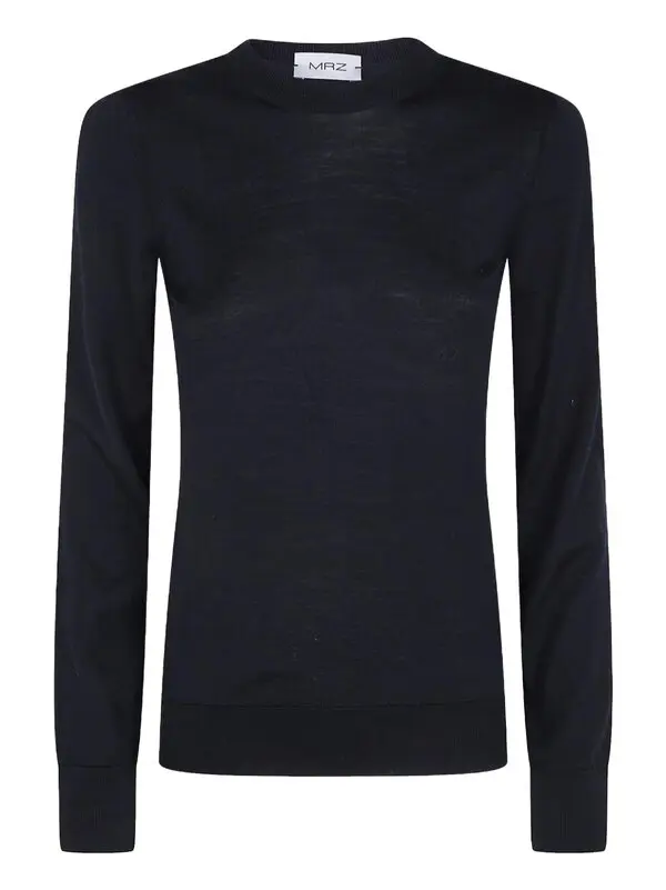 MRZ Long Sleeves Round Neck Tee - Black