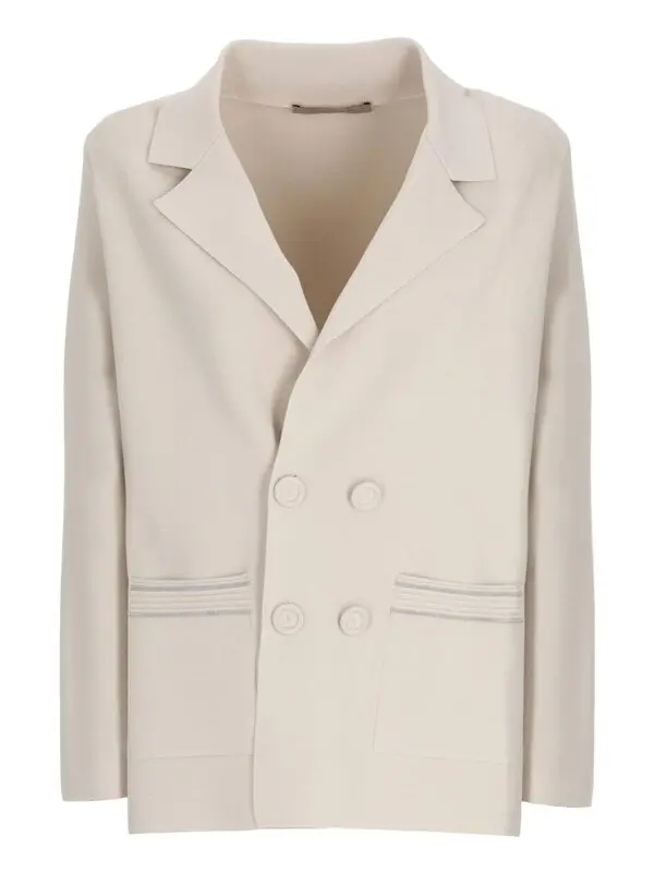D.exterior Double-breasted Blazer - Beige