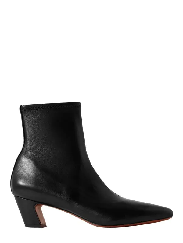 LOEFFLER RANDALL Leather Ankle Boots - Black
