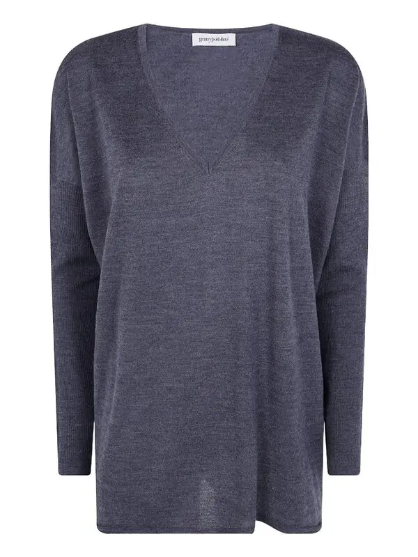 GENTRYPORTOFINO V-neck Pullover Sweater - Anthracite