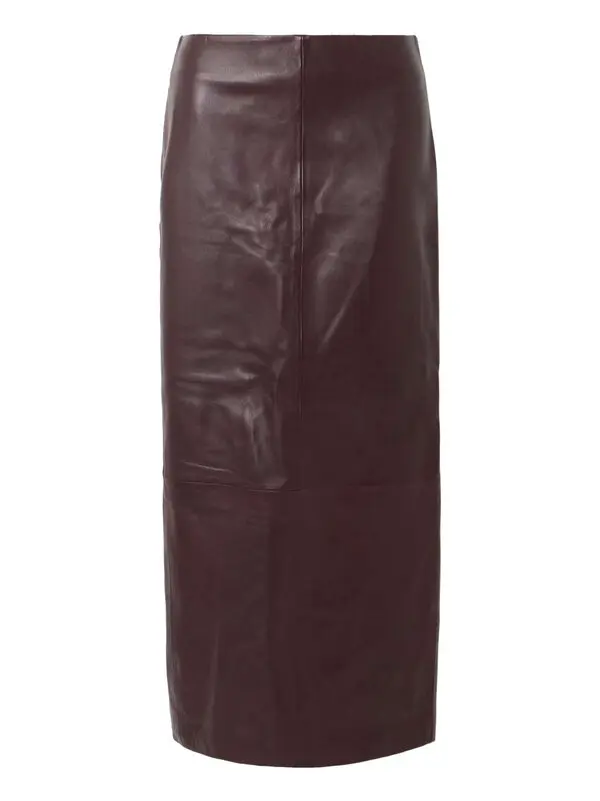 ST. AGNI Leather Maxi Skirt - No