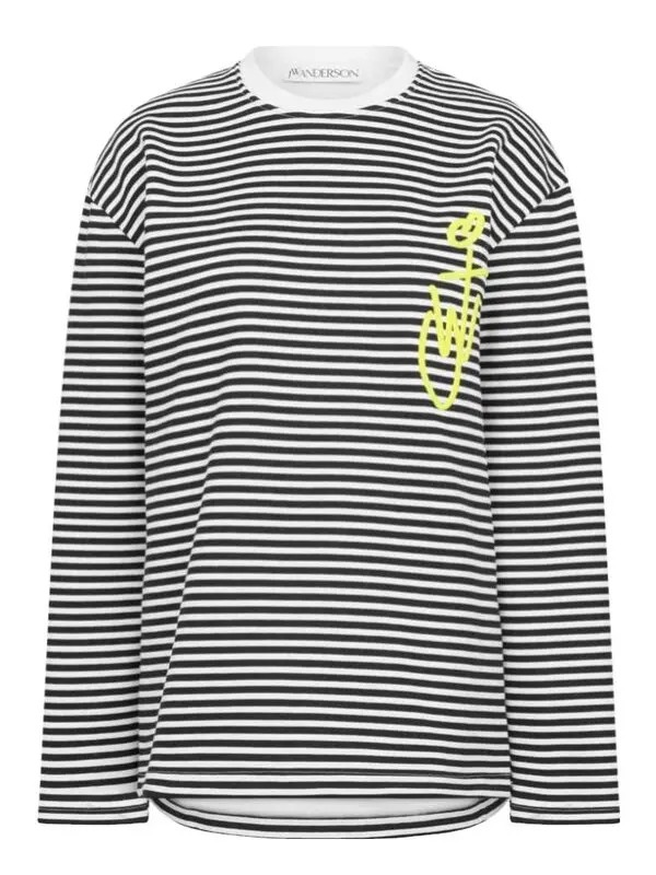 J.W.ANDERSON Logo Stripe Long-sleeved T-shirt - Black
