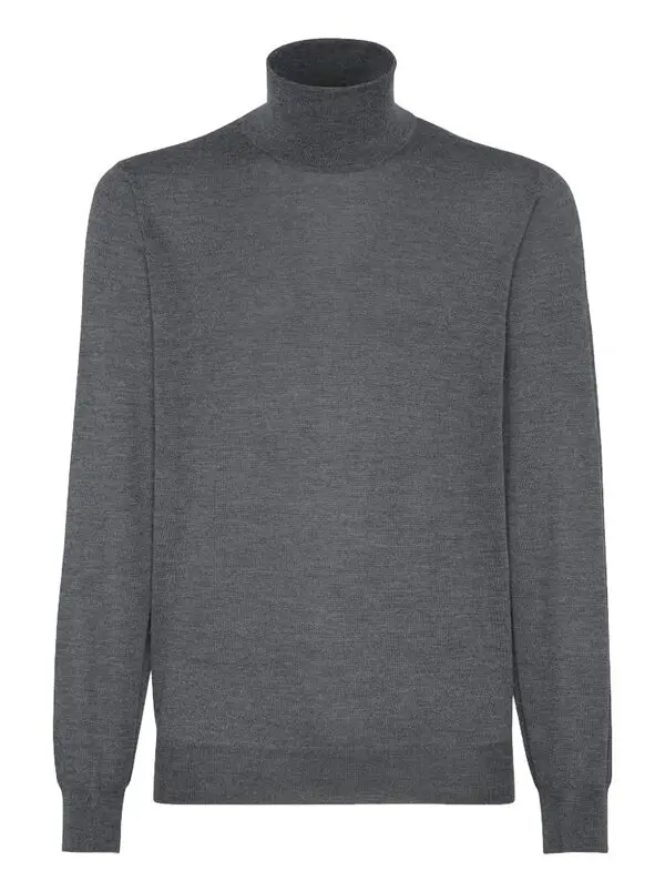 Brunello Cucinelli Roll-neck Long Sleeved Top - Black