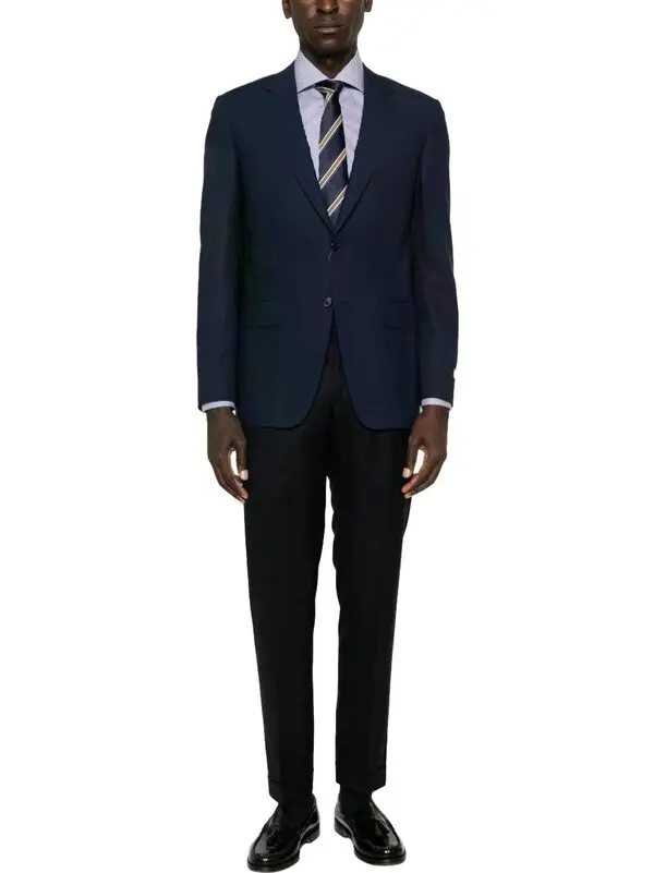 BARBA NAPOLI Virgin Wool Trousers - Blue