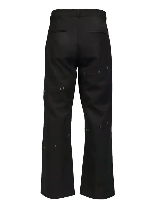 ROCKSTEADY Nail-stitched Straight-leg Trousers - Black