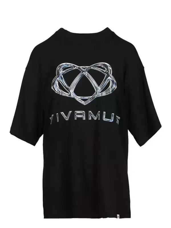 VIVAMUS Logo-print T-shirt - Black