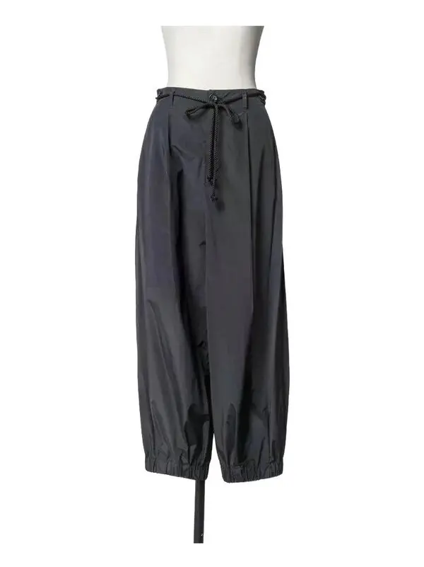 MULLER OF YOSHIOKUBO Tucked Rope-belt Trousers - Black