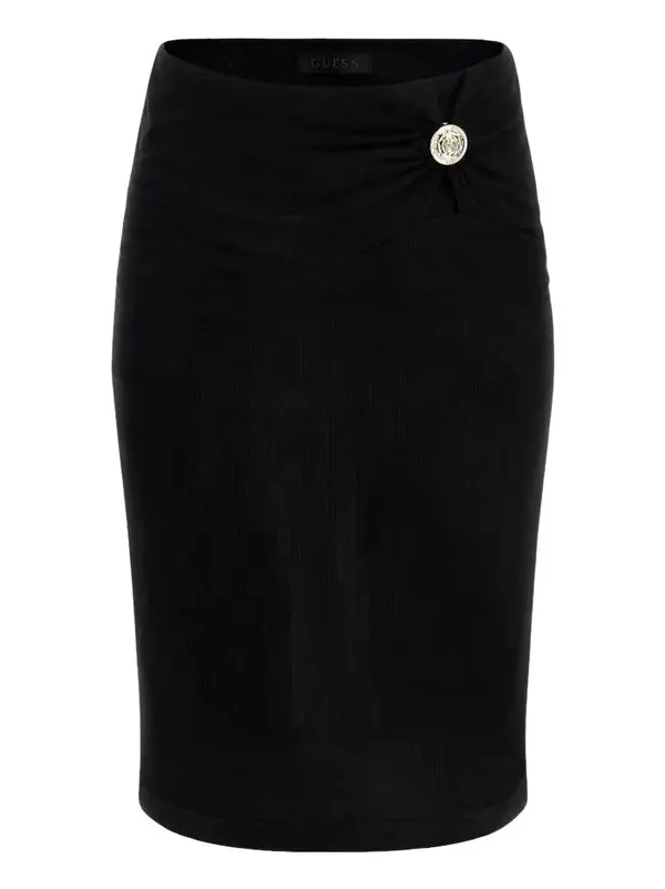 Guess Zama Button-detail Skirt - Black