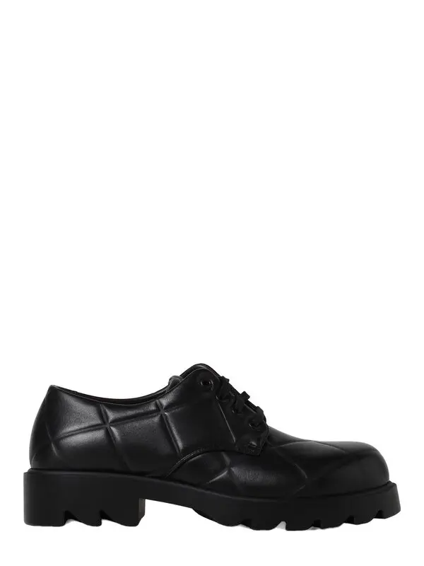 Bottega Veneta Strut Grid Lace-up Shoes - Black