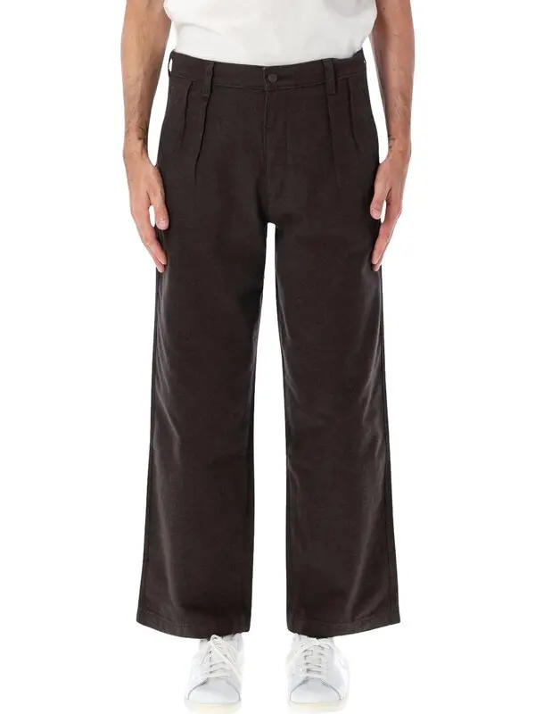 LEVI'S Baggy Wide-leg Twill Chino Trousers With A Mid-rise Waist - Coffee