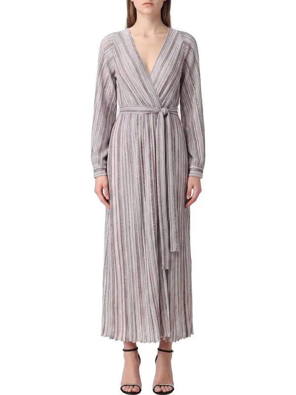 Missoni Metallic Striped Maxi Dress - Pink