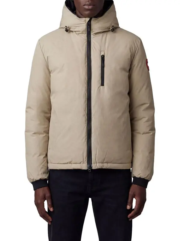 Canada Goose Hooded Puffer Jacket In Water-repellent Technical Nylon - Beige