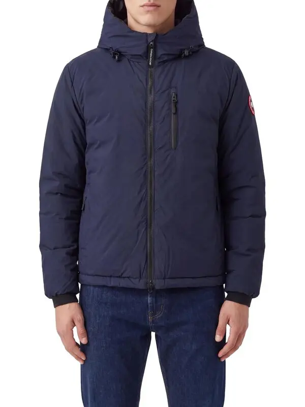 Canada Goose Hooded Puffer Jacket In Water-repellent Technical Nylon - Navy