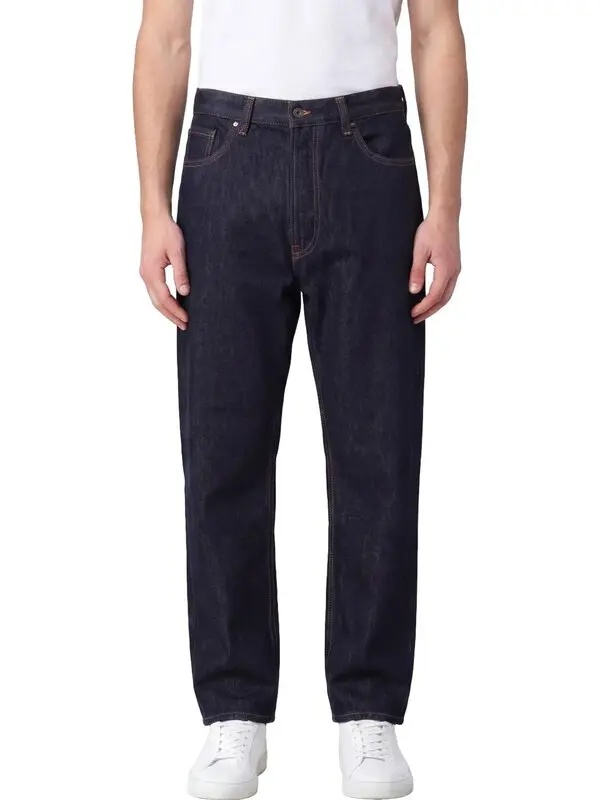 Emporio Armani Wide-leg Cotton Denim Jeans - Blue