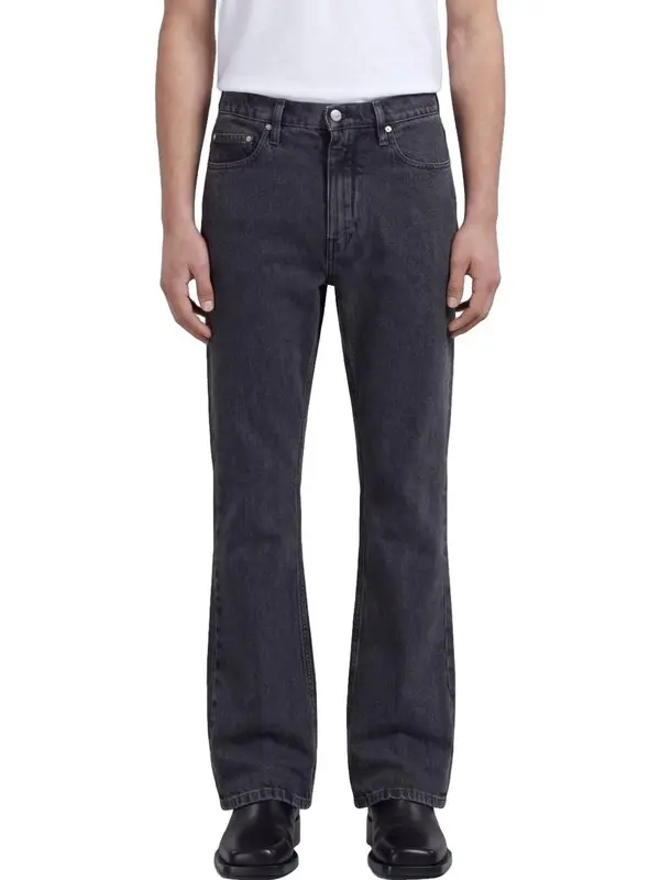 JIL SANDER Mid-rise Flared Cotton Denim Jeans - Black