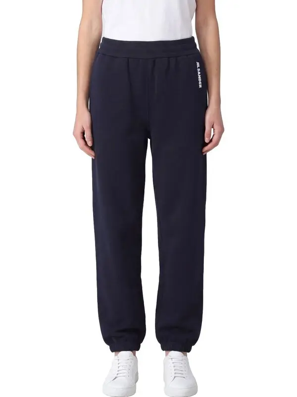 JIL SANDER Cotton Trousers - Navy