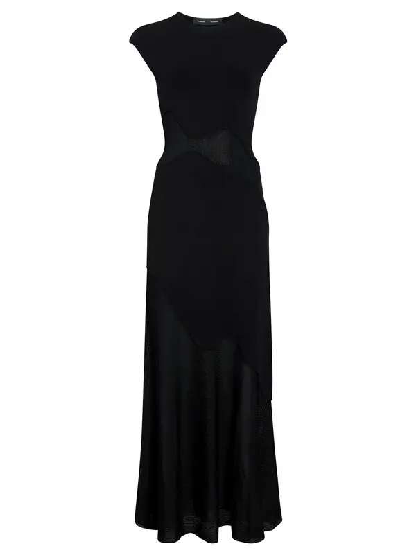 Proenza Schouler Maissa Dress In Compact Stretch Viscose - Black