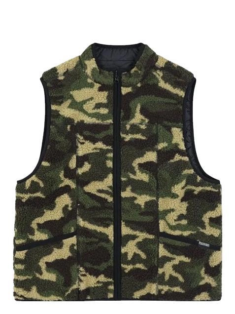 PLEASURES Felis Reversible Vest - Camo/black